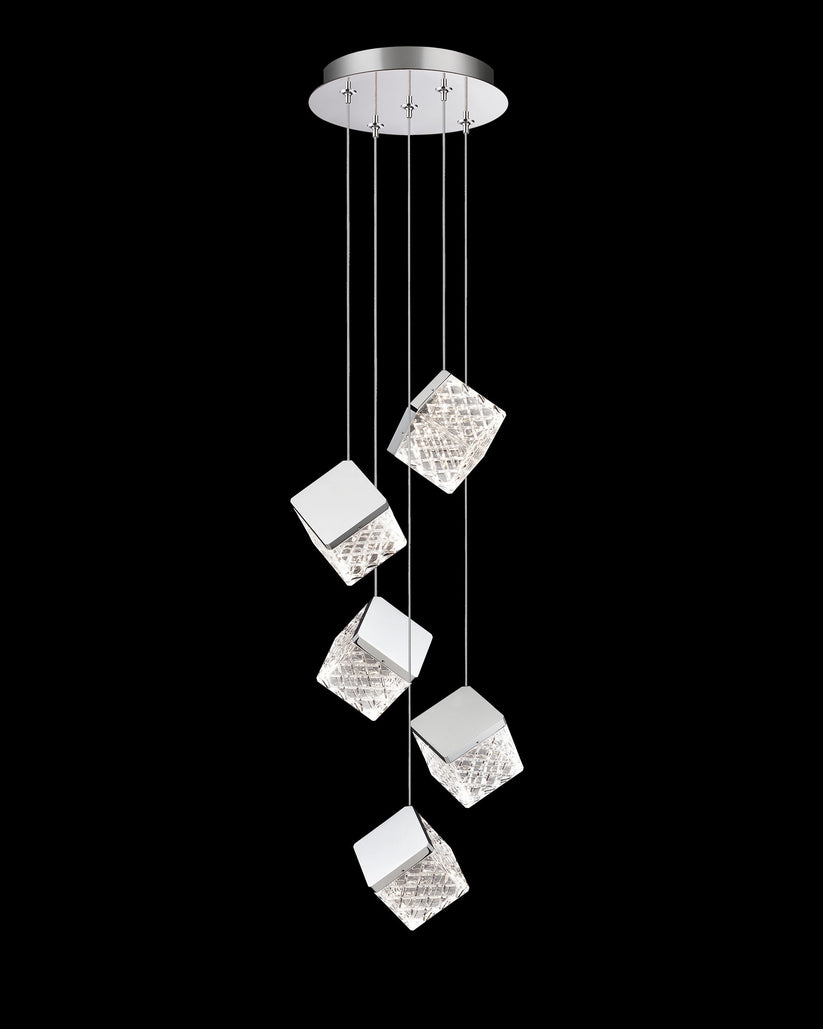 Magia 5Lt Pendant Chrome Illuminati Light – Illuminati Lighting UK