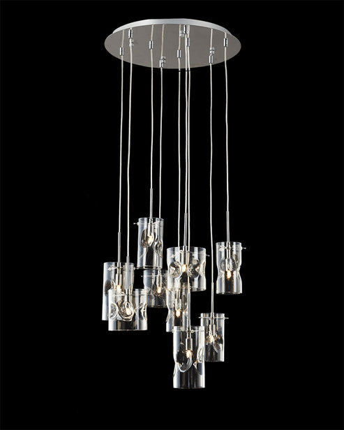 Venus 9Lt pendant Champagne tint Illuminati Light – Illuminati Lighting UK